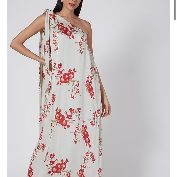 adah | Dresses | Ada Cream Maxi Dress Asymmetrical One Shoulder | Poshmark